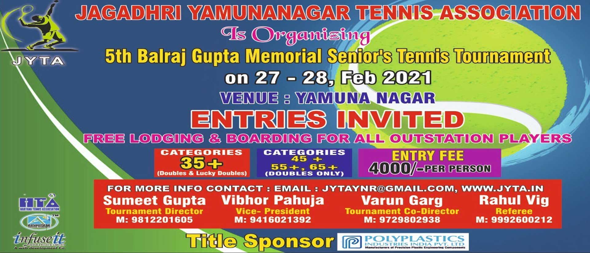 JYTA - Jagadhri YamunaNagar Tennis Association